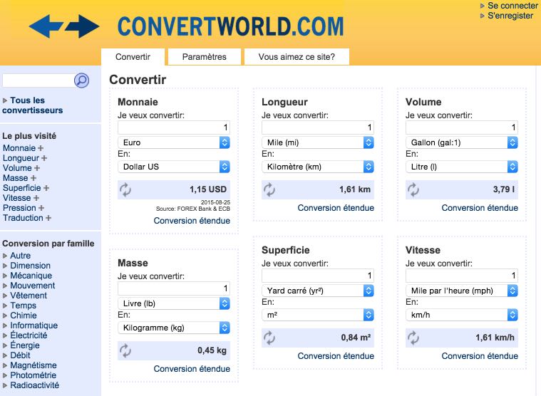 Convertworld. Un convertisseur universel. – Les Outils Tice