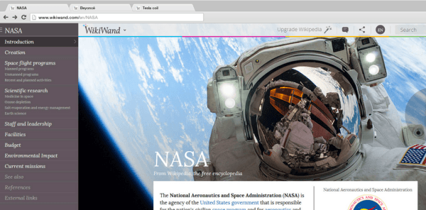 Wikiwand. Un joli habillage pour Wikipédia – Les Outils Tice