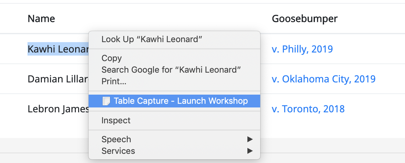 Table Capture. Capturer des tableaux html pour les utiliser dans un ...