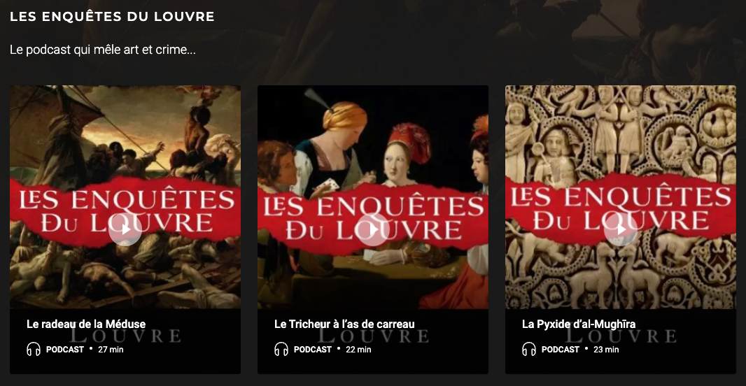 Vidéos et podcasts, visiter le musée du Louvre en multimédia