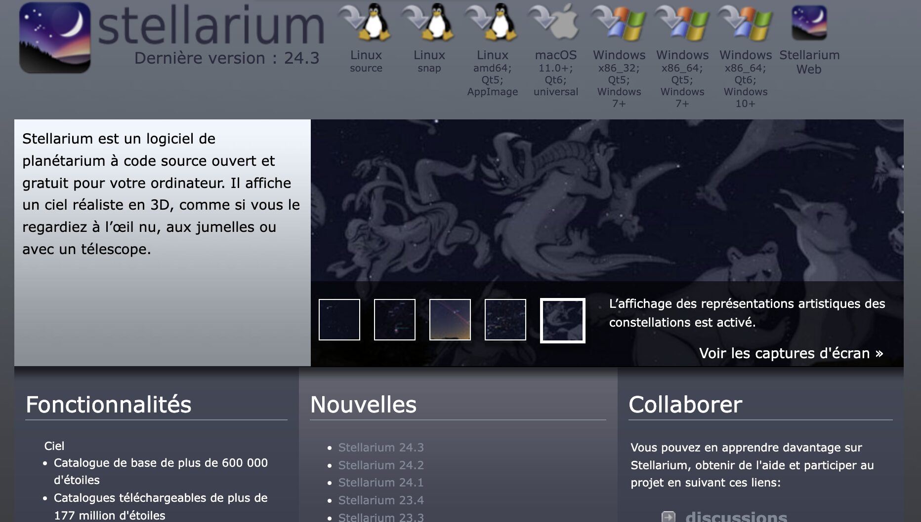 Découvrez Stellarium. Un planétarium virtuel dans votre ordinateur