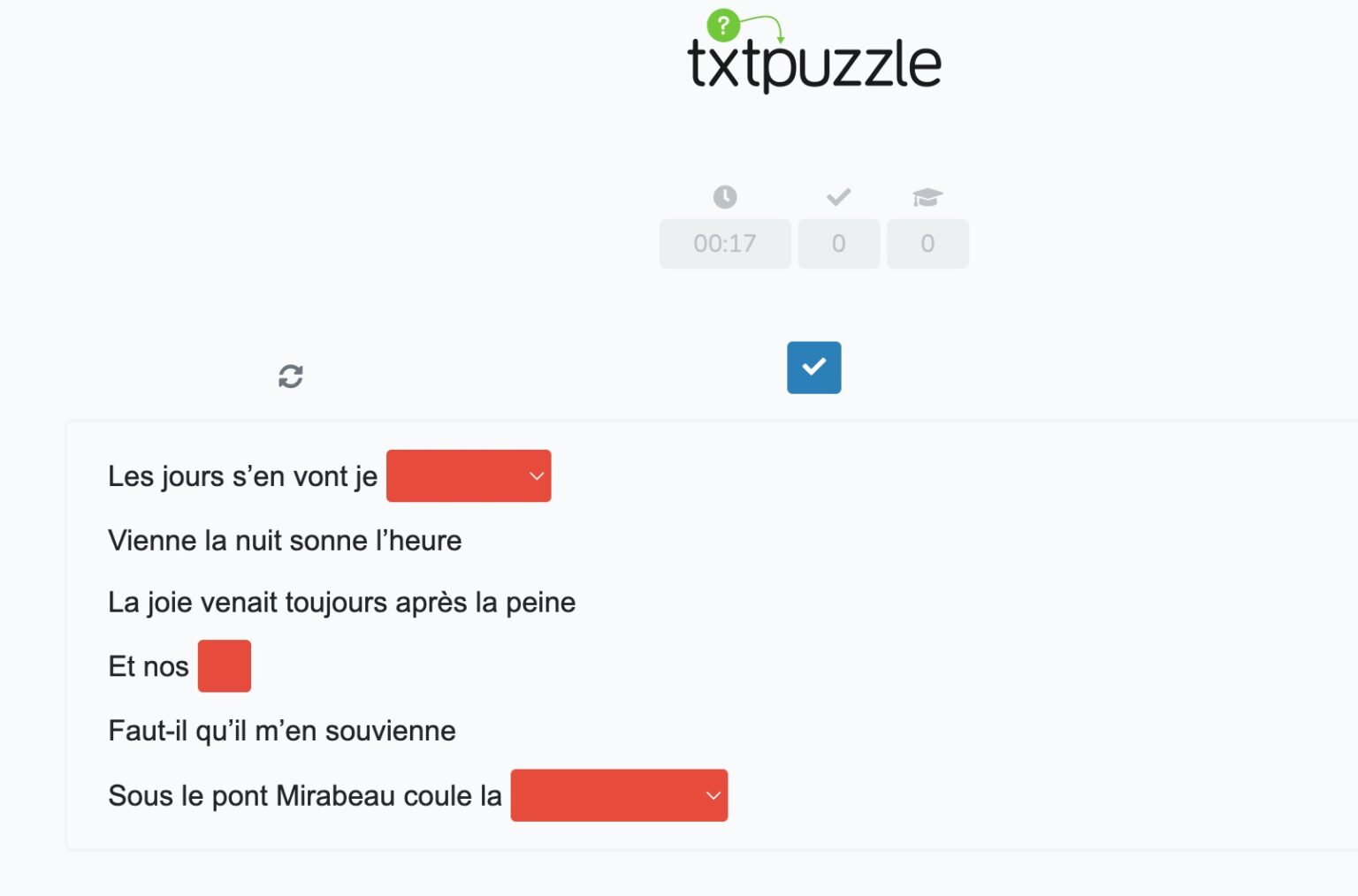 Txt Puzzle. Générer des puzzles de texte pour jouer avec les mots