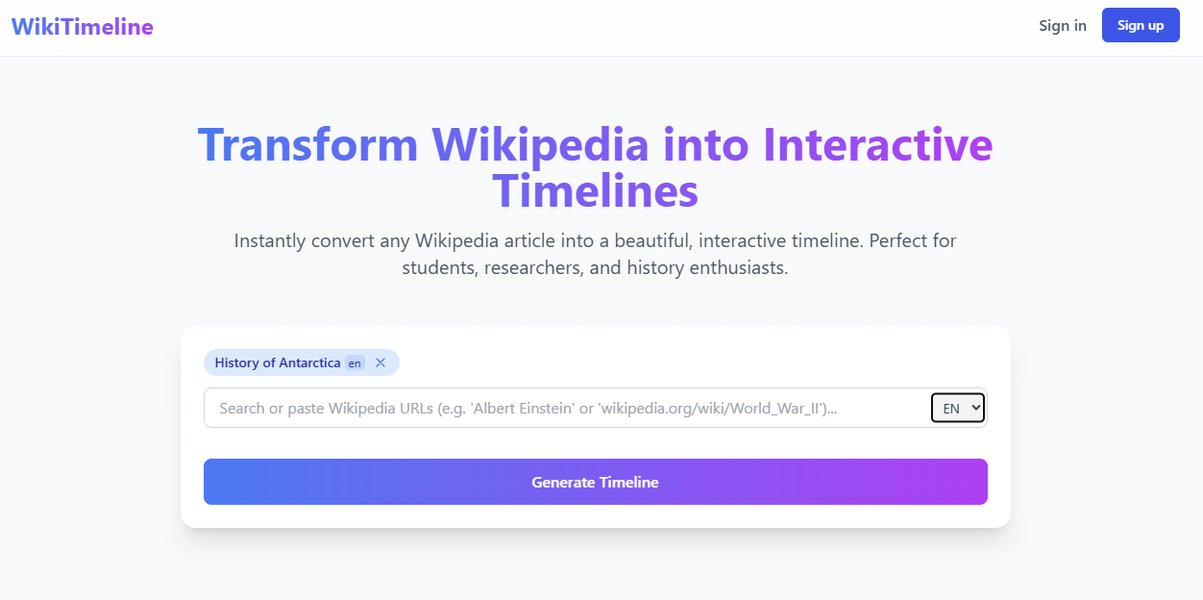 Wiki Timeline: Turn Wikipedia into chronological friezes