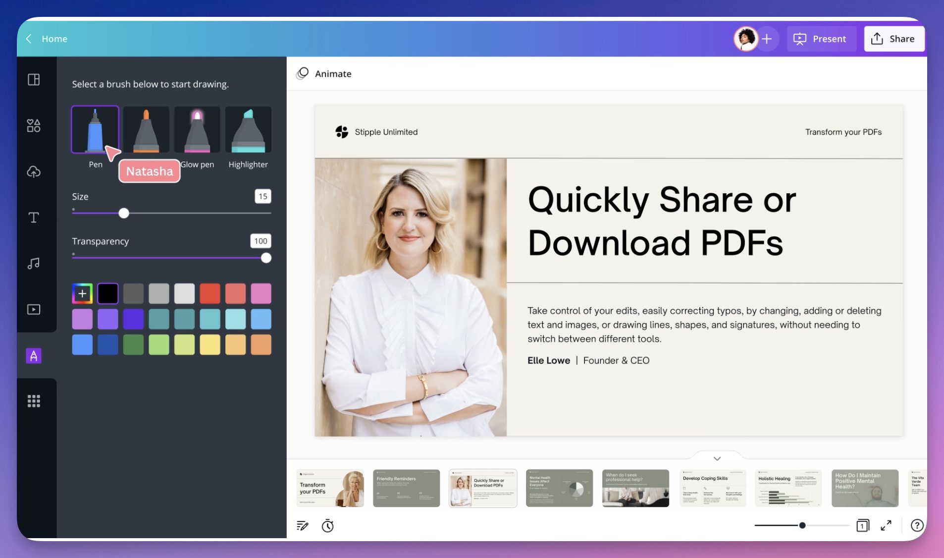 Edit a PDF with Canva: make it editable (computer & mobile)